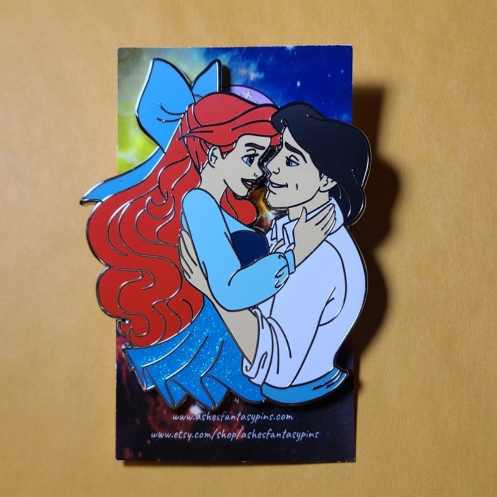 Little Mermaid Enamel Pin - Ariel Prince Eric Disney … - Gem
